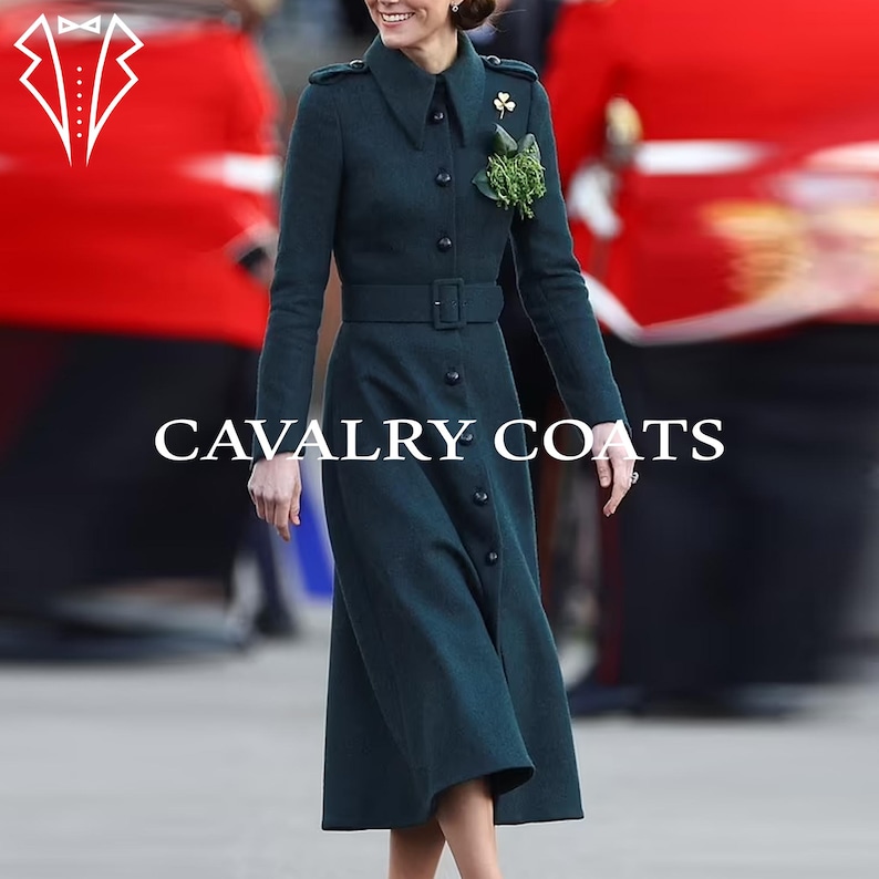 Green Wool Duchess Kate Jacket: Princess of Wales Style - Etsy
