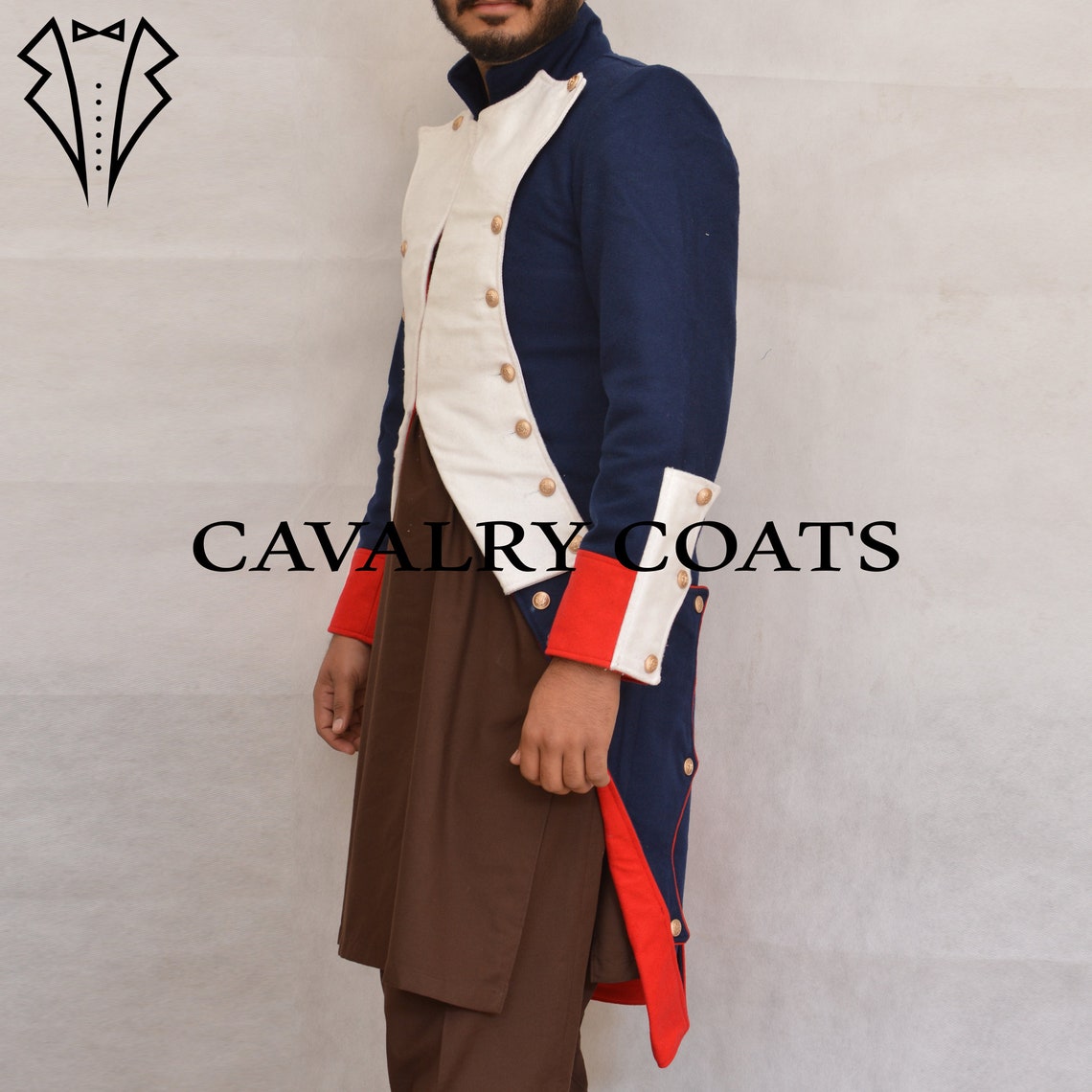 New Men Navy Blue Military Tailcoat, Napoleonic Uniform, Napoleonic ...