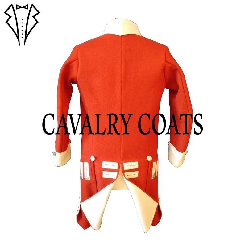 Men's Red Wool British Regiment Jacket: Royal Frock Coat - Etsy