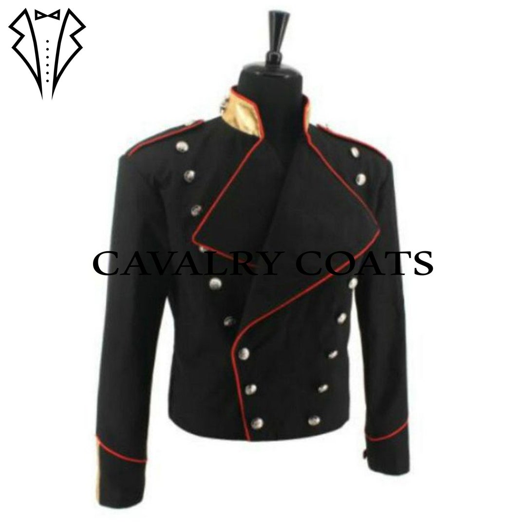 New Men Black Wool Fashion Jacket, Michael Jackson Jacket, Magician ...