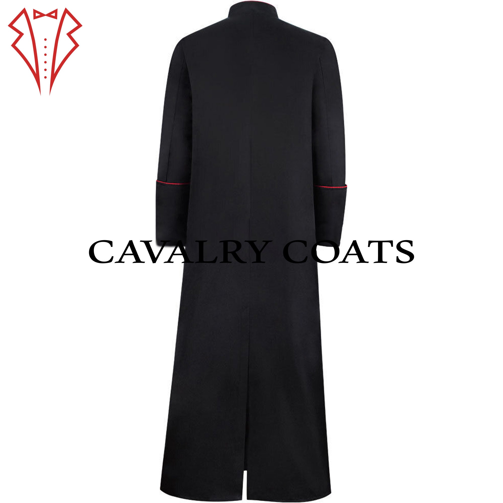 Black Red Priest Robe: Catholic Church Clergy Cassock Costume - Etsy