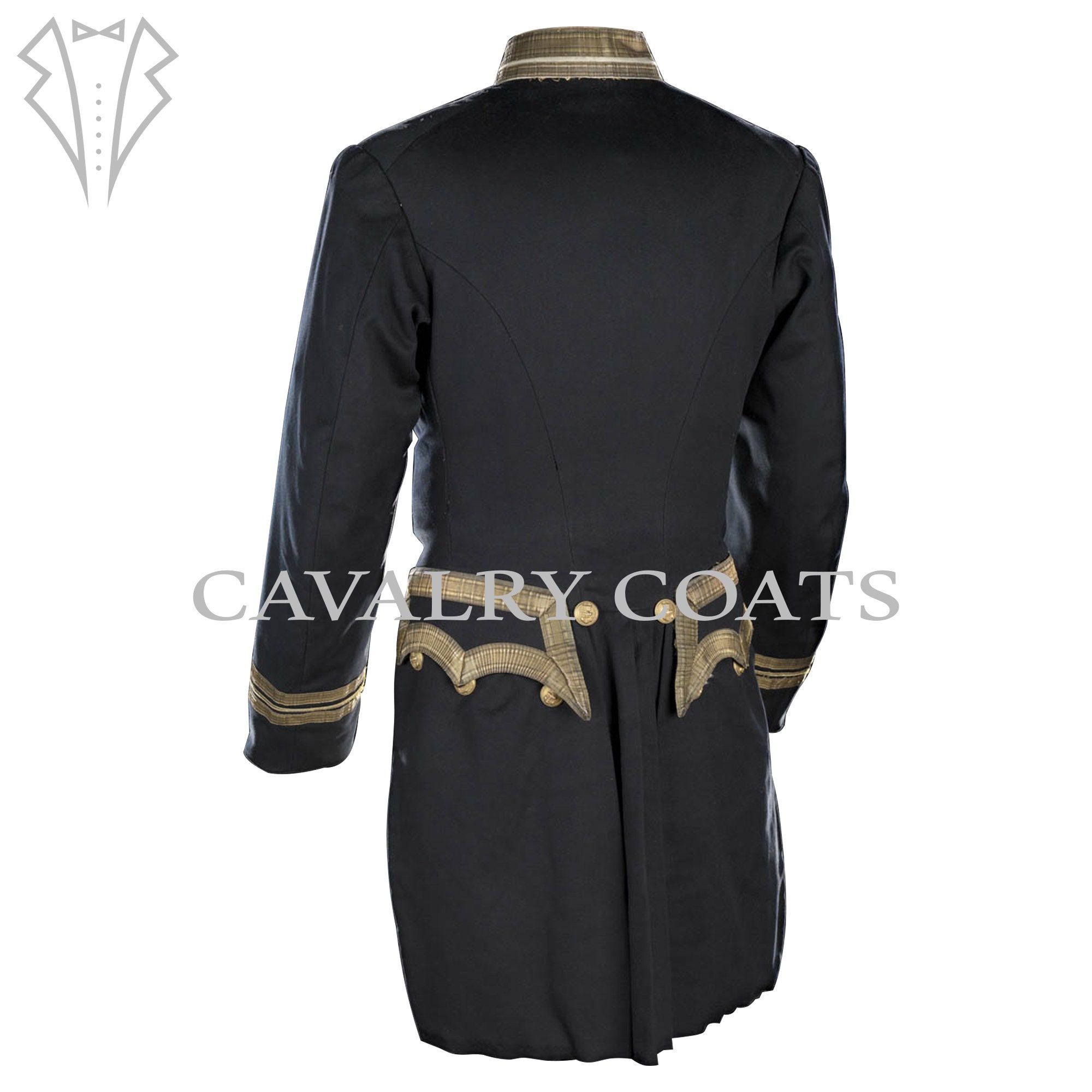 New Men Black Wool 18th Century Royal Naval Uniform, 1877-91 British ...