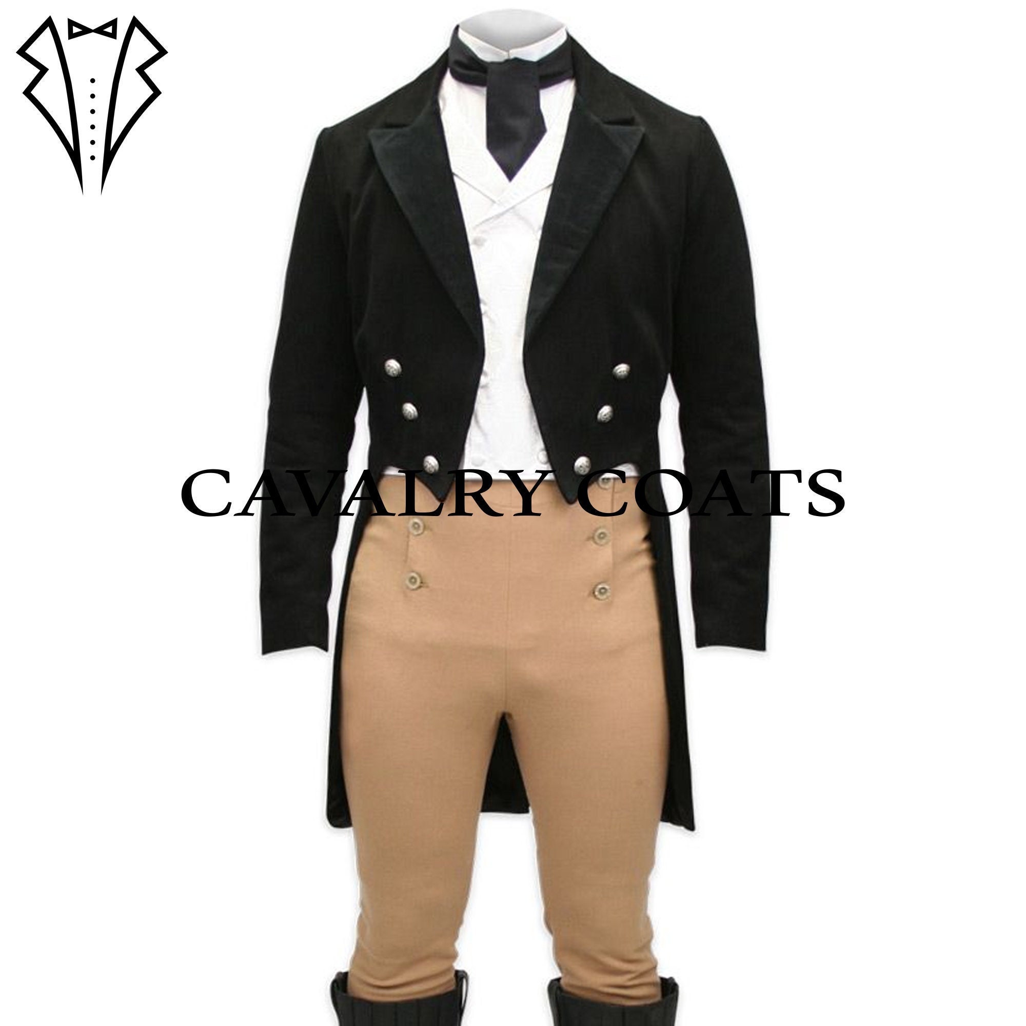 New Black British Wool Tailcoat, Men's Tailcoat Jacket, Handmade ...