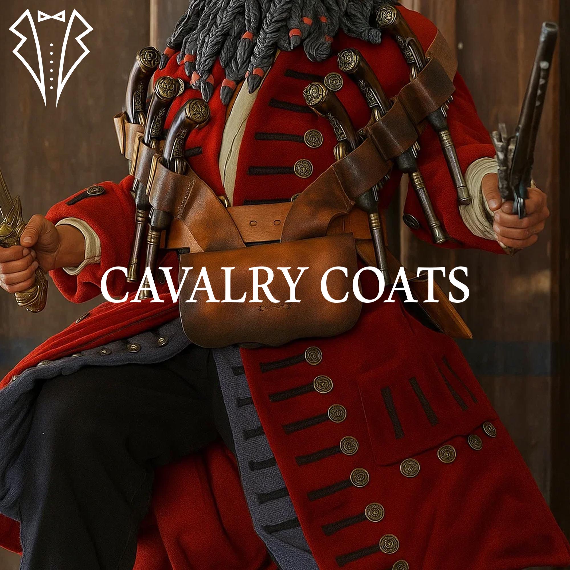 Maroon Wool Pirate Captain Coat: Jack Sparrow Cosplay, Steampunk Outfit ...