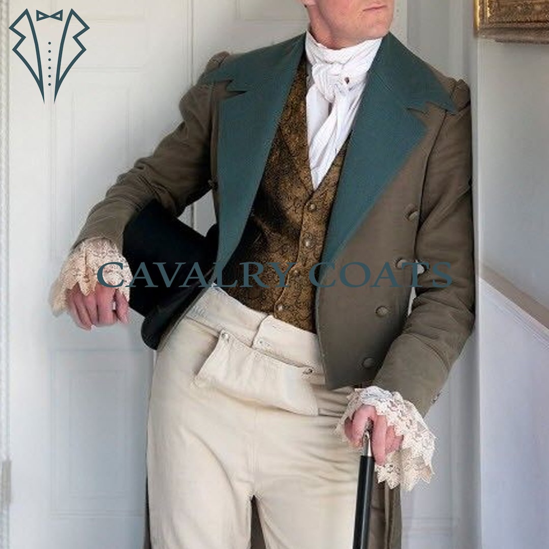 New Men's Wool Regency Tailcoat, Gentleman's Wedding Tailcoat, Victorian Tailcoat, 18th Century ...