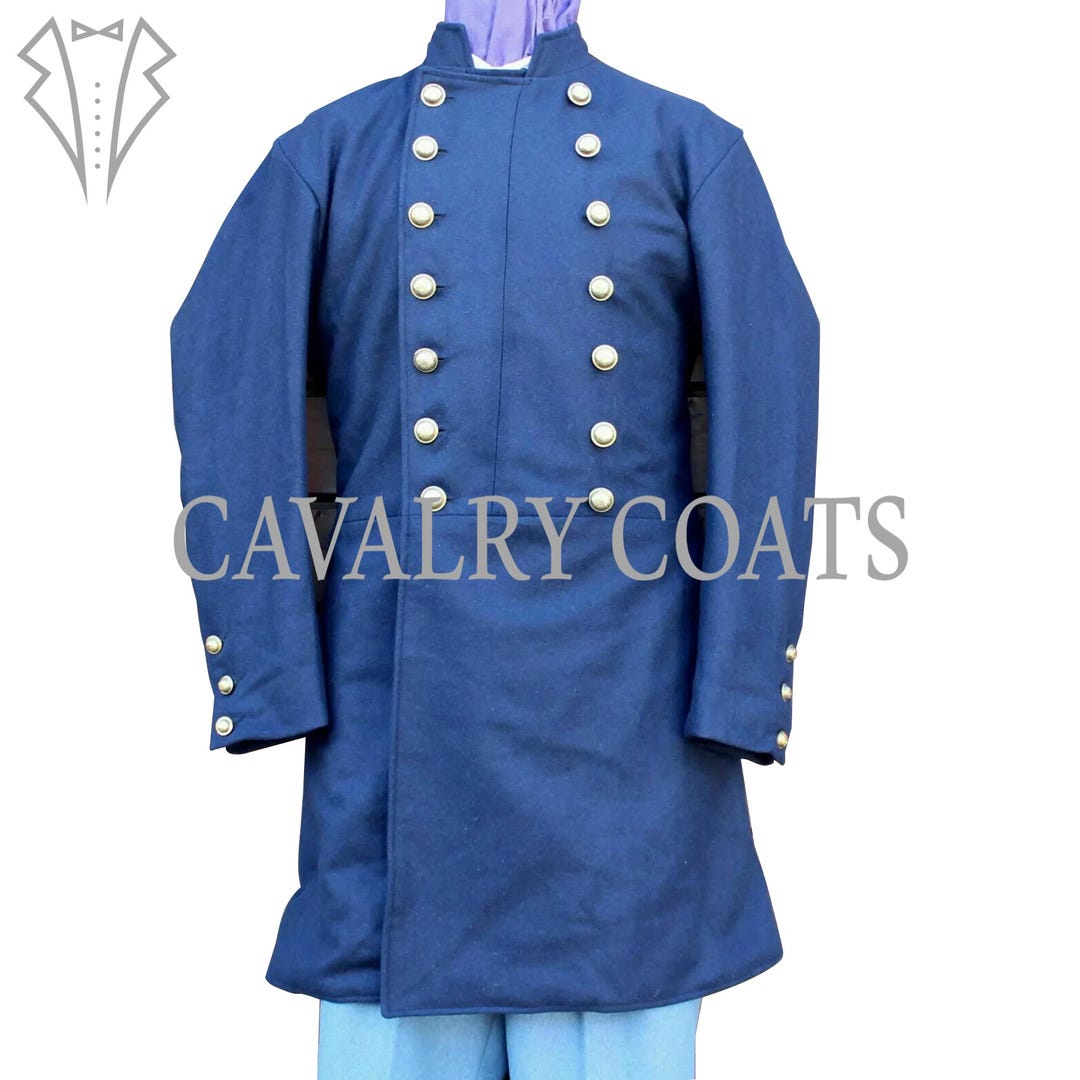 Blue Wool Civil War Frock Coat - Senior Officer Jacket Unisex - Etsy
