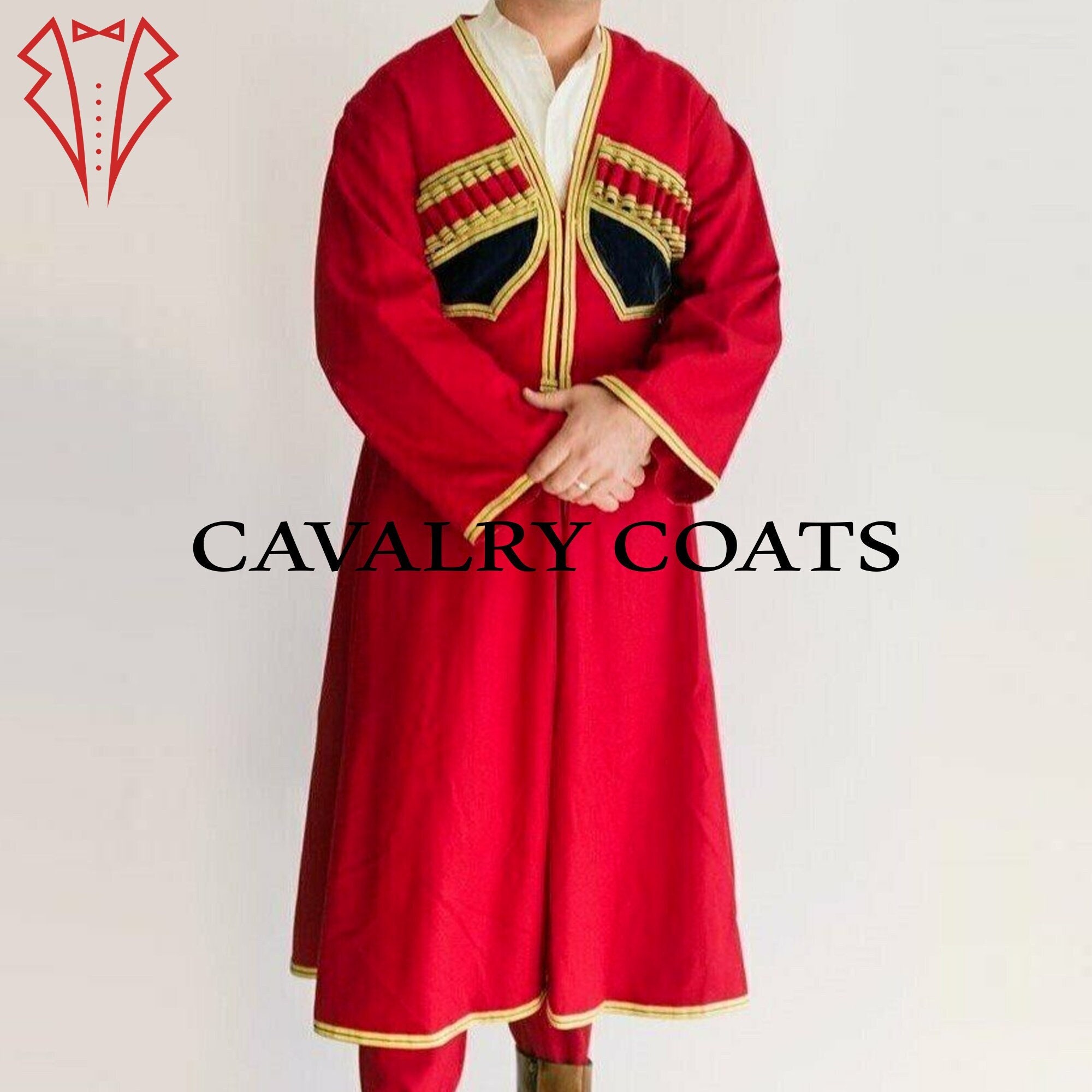 New Russian Red Cossack WW1 Long Wool Military Contrast Pant Uniform ...