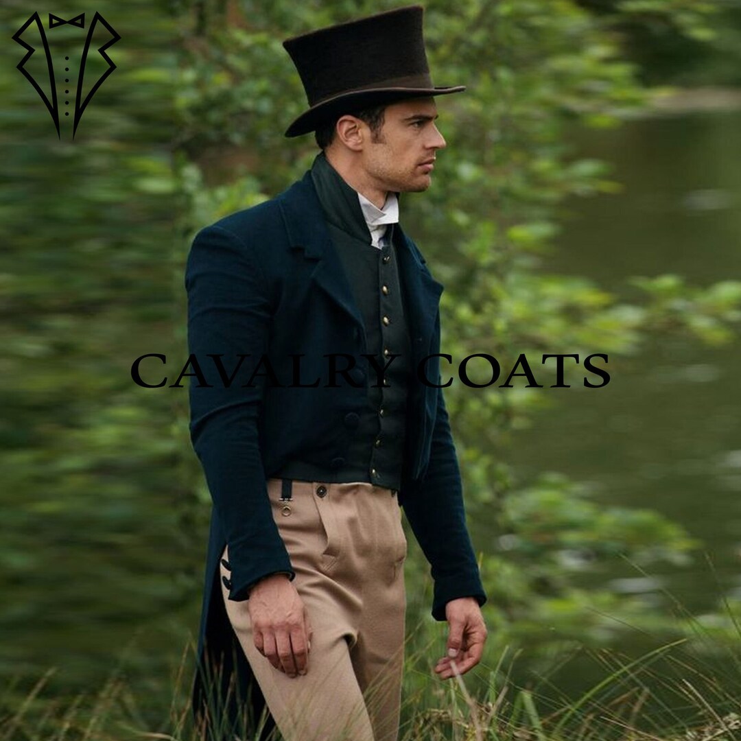 New Men Green Wool Regency Tailcoat, Jane Austen Tailcoat, 1830-50 Tailcoat, Military Tailcoat ...