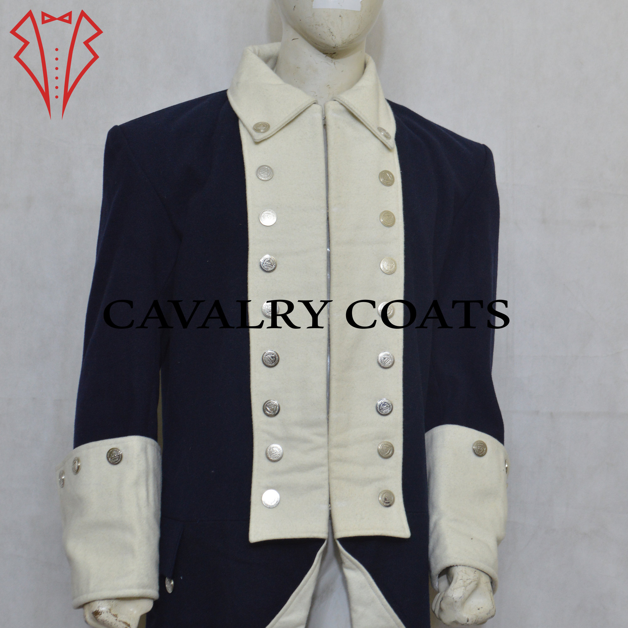 New Men 18th Century Revolutionary War Coat, Naval Marine Uniform ...