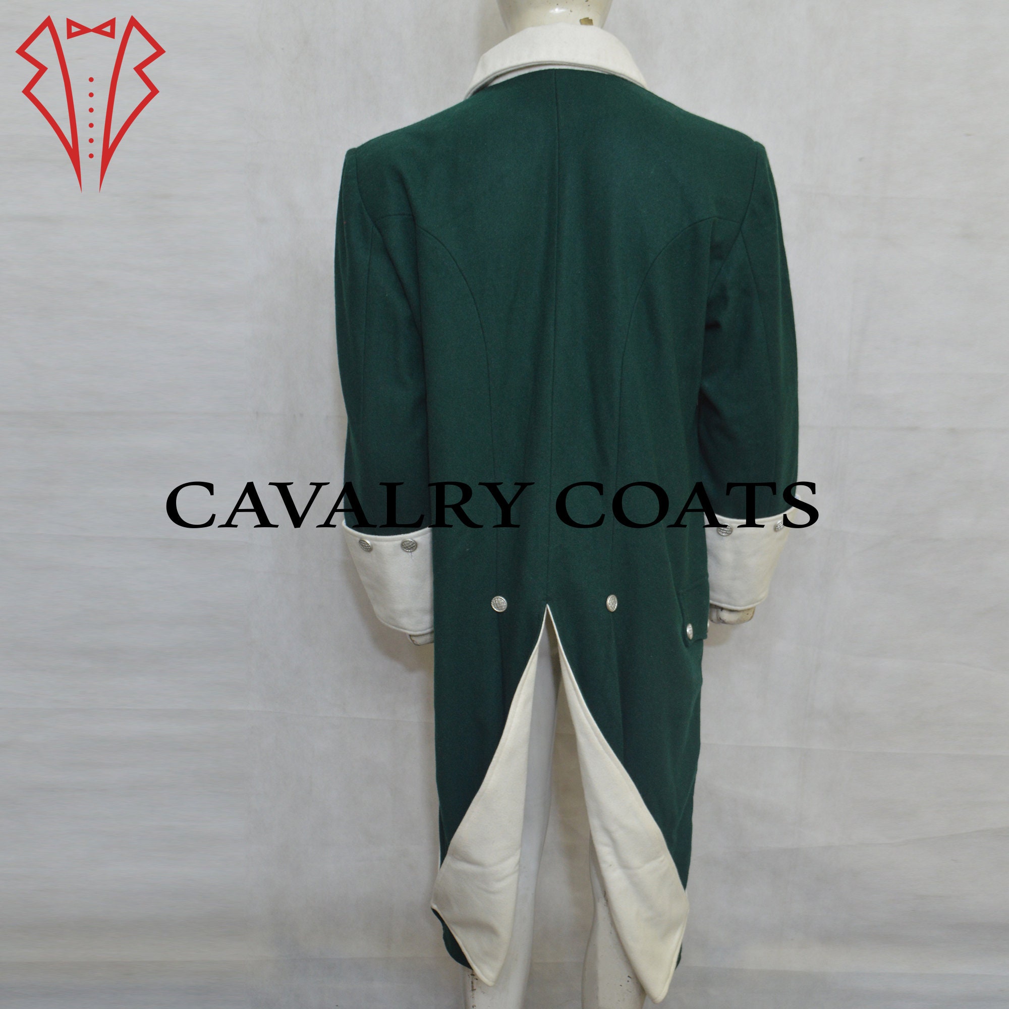 Green Wool Revolutionary War Jacket, American Marine Coat, Regimental ...
