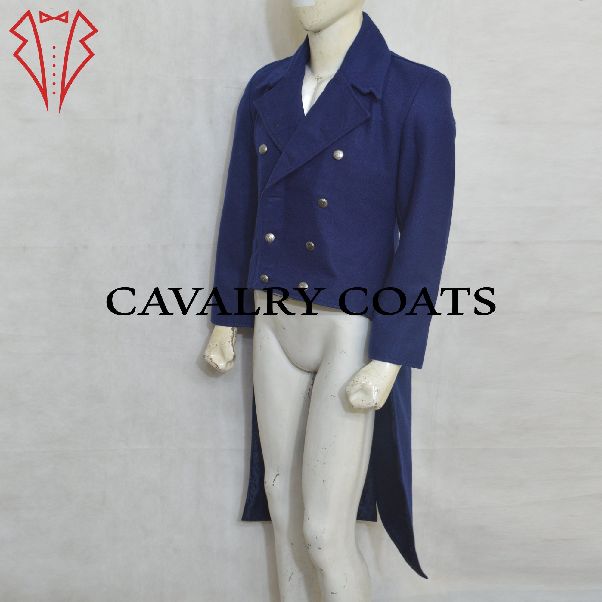 New British Military Men's Blue Suit Tailcoat Wool Jacket, Regency Tailcoat, Jane Austen ...