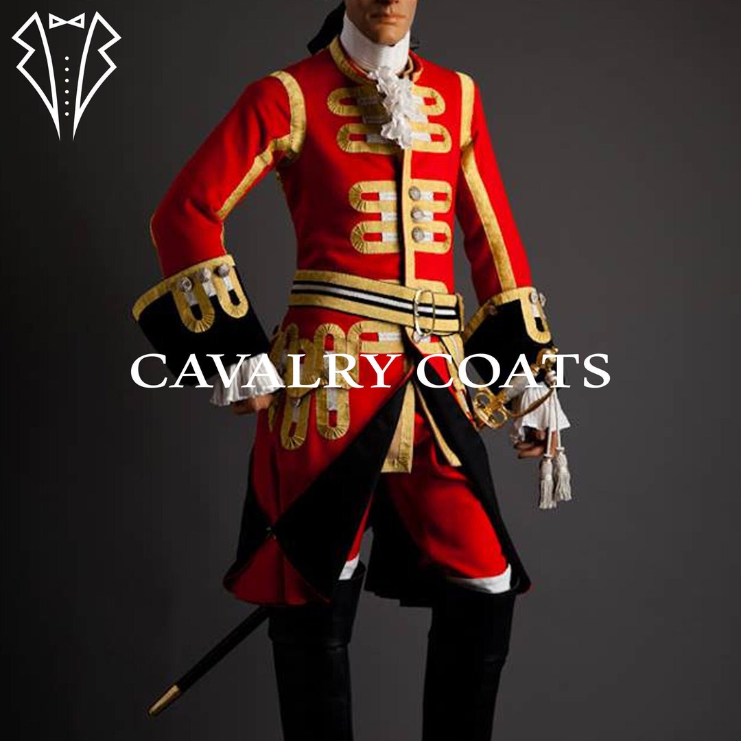 New Men Wool Light Horse of the King's Guard Jacket, French Napoleonic ...