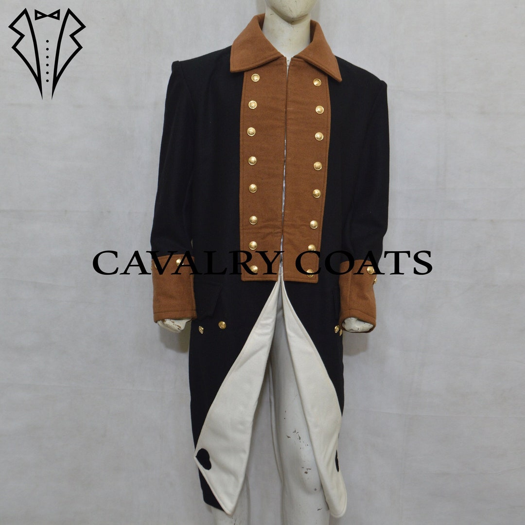 New Men Black Wool Revolutionary War Jacket, Civil War American ...