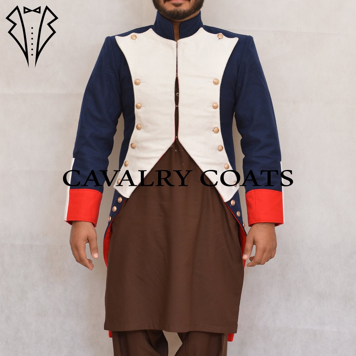 New Men Navy Blue Military Tailcoat, Napoleonic Uniform, Napoleonic ...