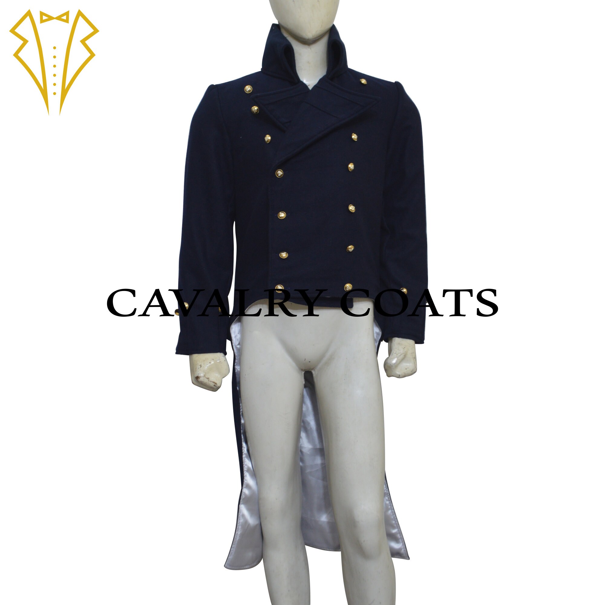 New Navy Blue Regency 1810 & 1830 Coat, Jacket British Tailcoat, Men's ...