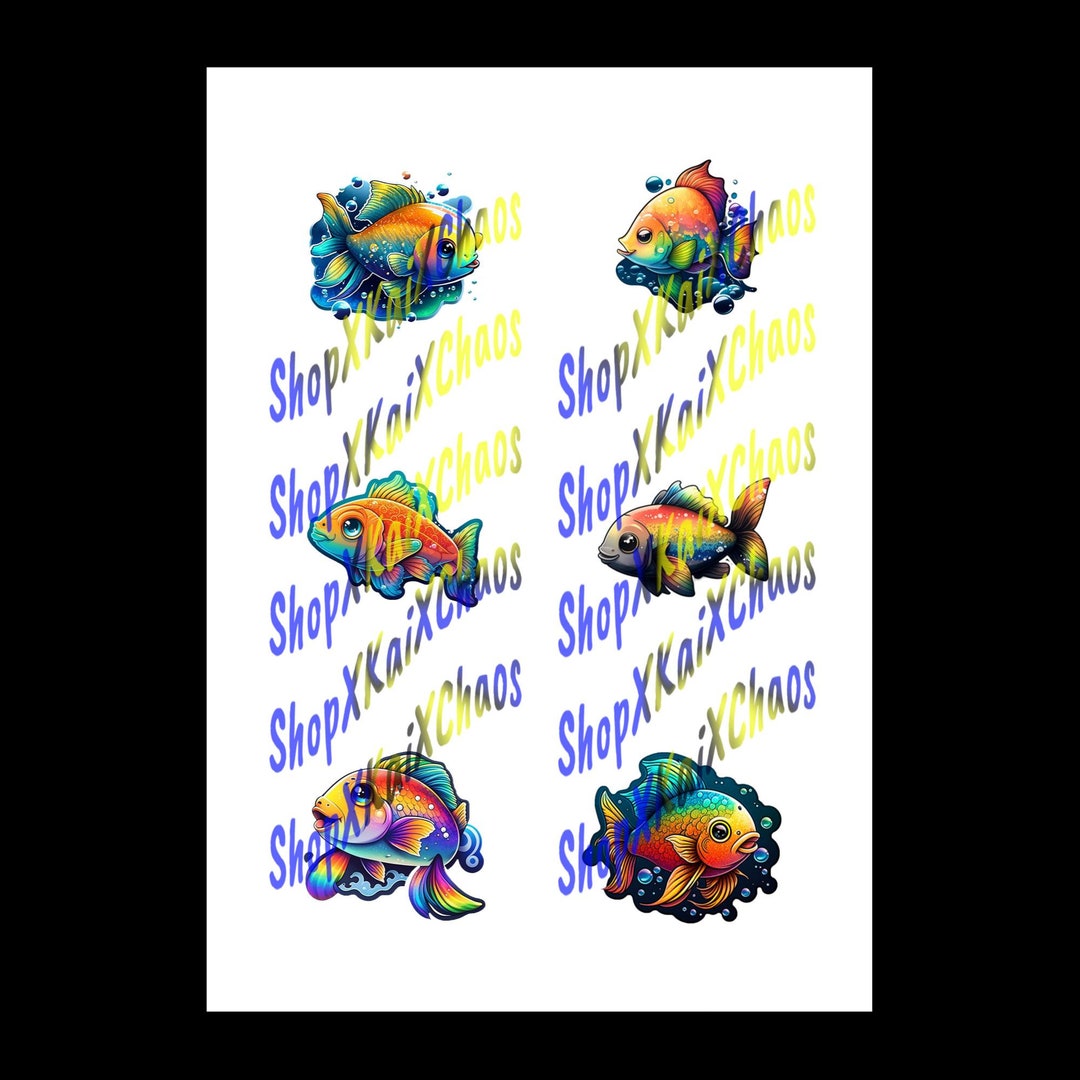 Cute Fish Stickers, Sticker Sheet Bundle of 6 - Etsy