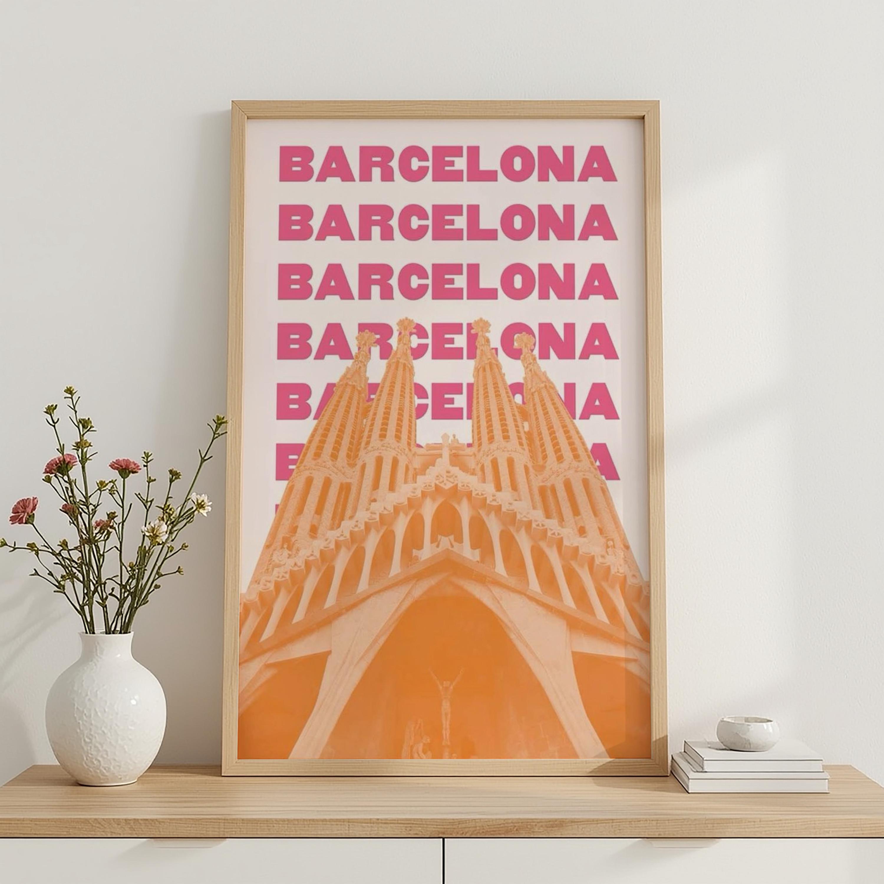 Barcelona Poster • Modern Printable Wall Art • Sagrada Familia Digital ...