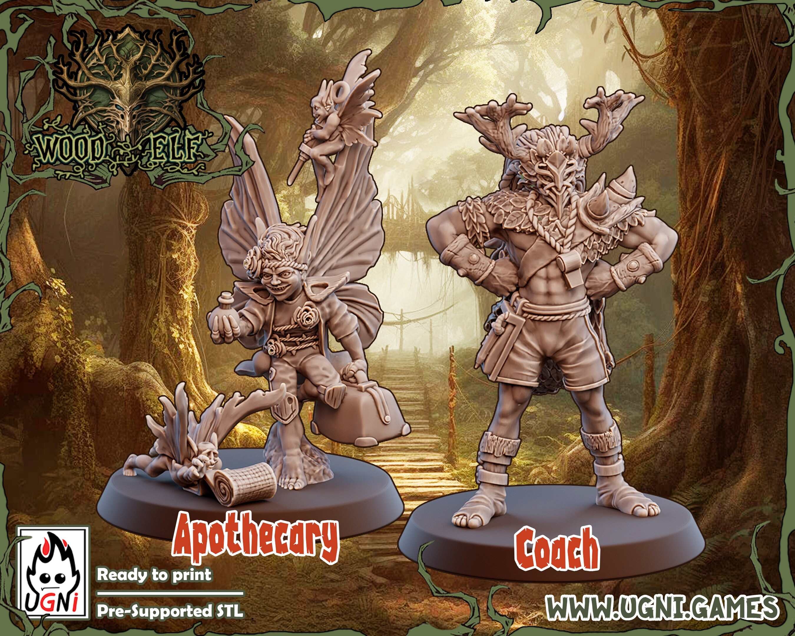 The WOOD ELF TEAM Team Part 2 October 2023 Ugni Miniatures Fantasy ...