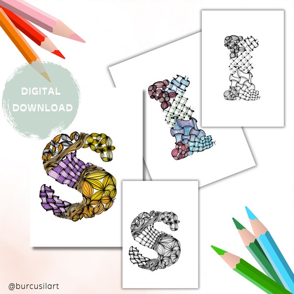 Zentangle Alphabet - Etsy