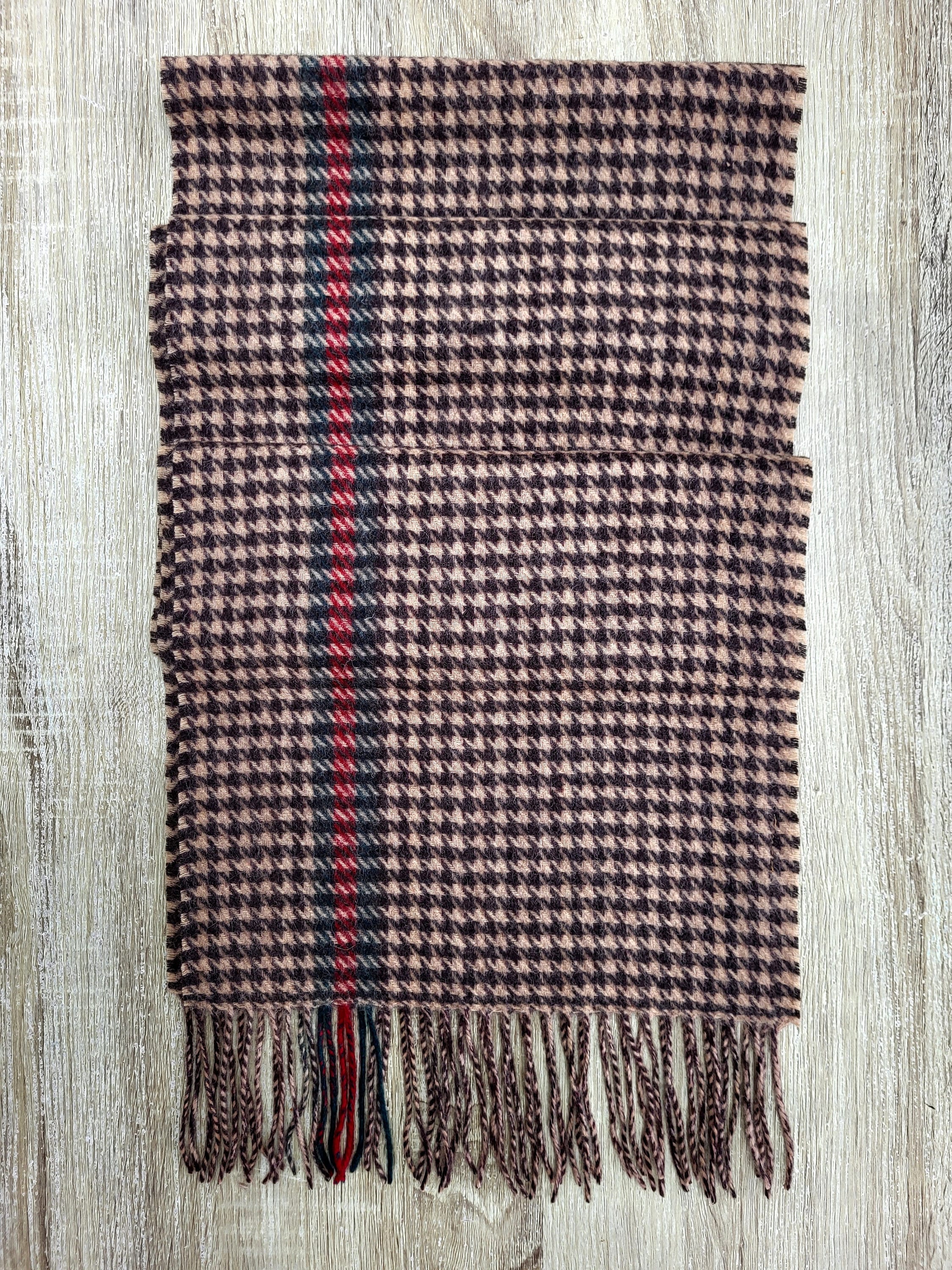 Mens Pure Wool Houndstooth Scarf/traditional Checked - Etsy UK