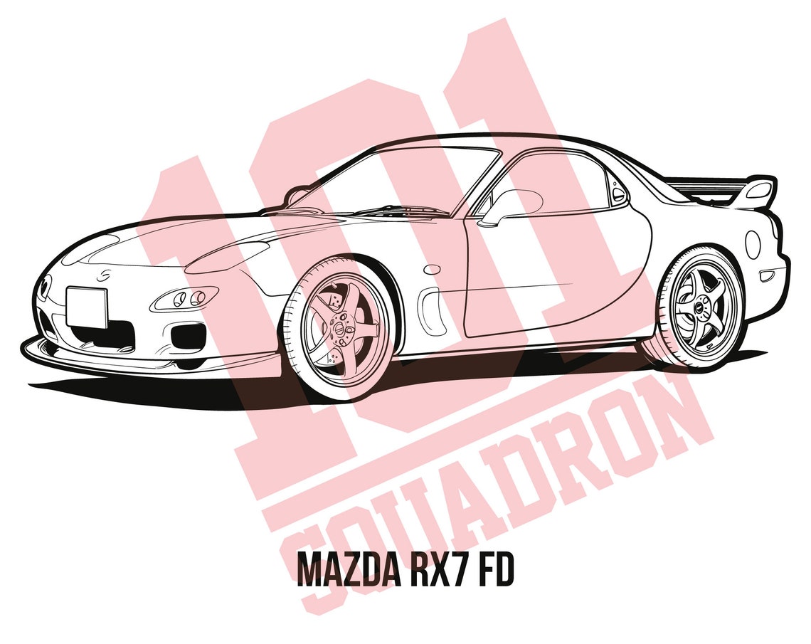 JDM Mini V2 Car Coloring Book 31 Designs Digital Download Printable ...