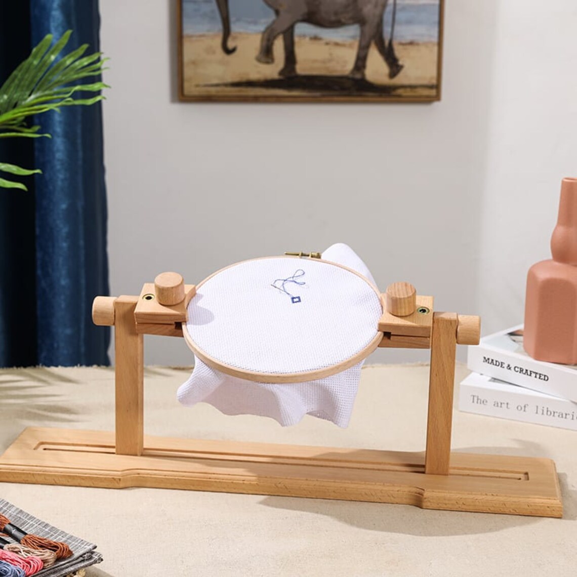 Wooden Embroidery Frame embroidery Rotating Frame natural Wood ...