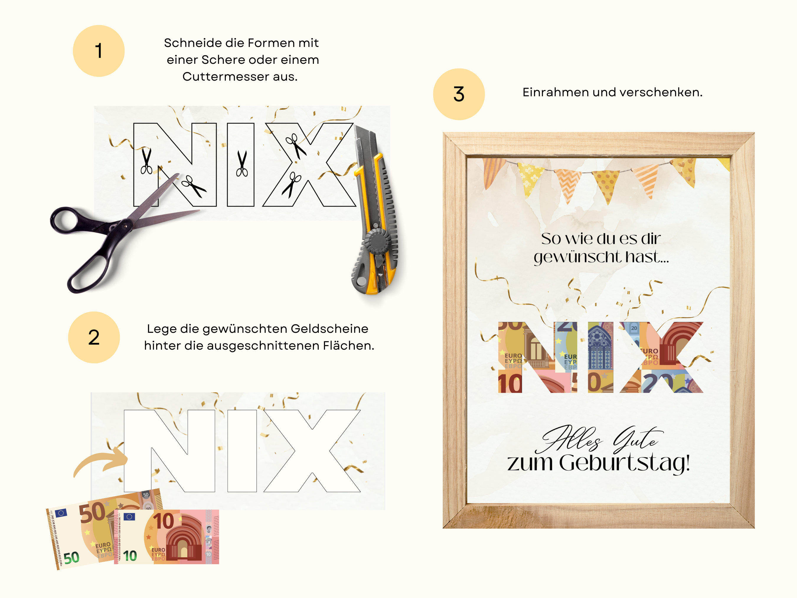 Geldgeschenk Geburtstag Nix Poster Nichts Geld Geschenk - Etsy.de