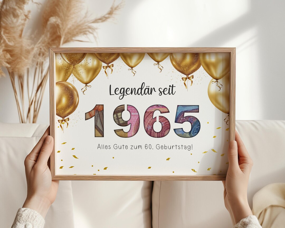Legendary Since 1965 Creative Money Gift for the 60th Birthday as a DIY ...