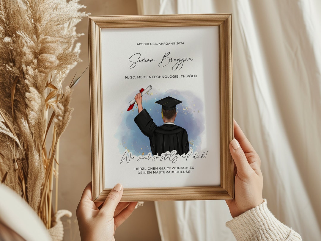 Personalized Master's Graduation Gift Template for Boys - Printable ...