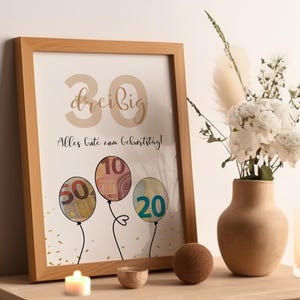 Verwunderlich Geldgeschenk 30 Geburtstag Basteln Fotos
