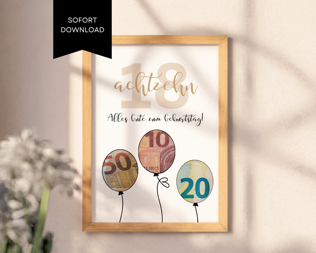 18th Birthday Cash Gift for Boys and Girls, Available Immediately - Etsy