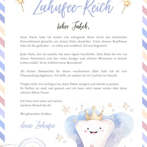 Personalisierbarer Brief von der Zahnfee zum Ausdrucken - Ein ...