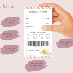 Personalisierbarer Brief von der Zahnfee zum Ausdrucken Ein ...