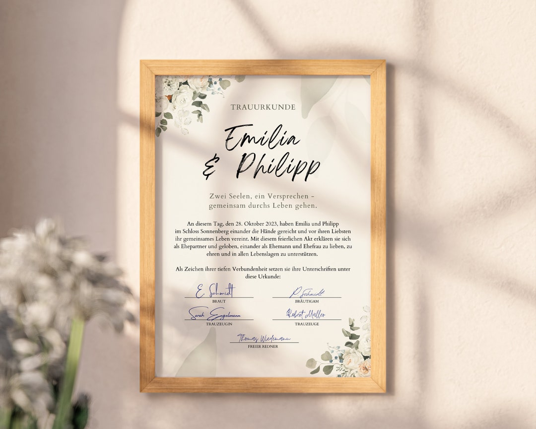 Personalized Wedding Certificate Template for Free Weddings and ...