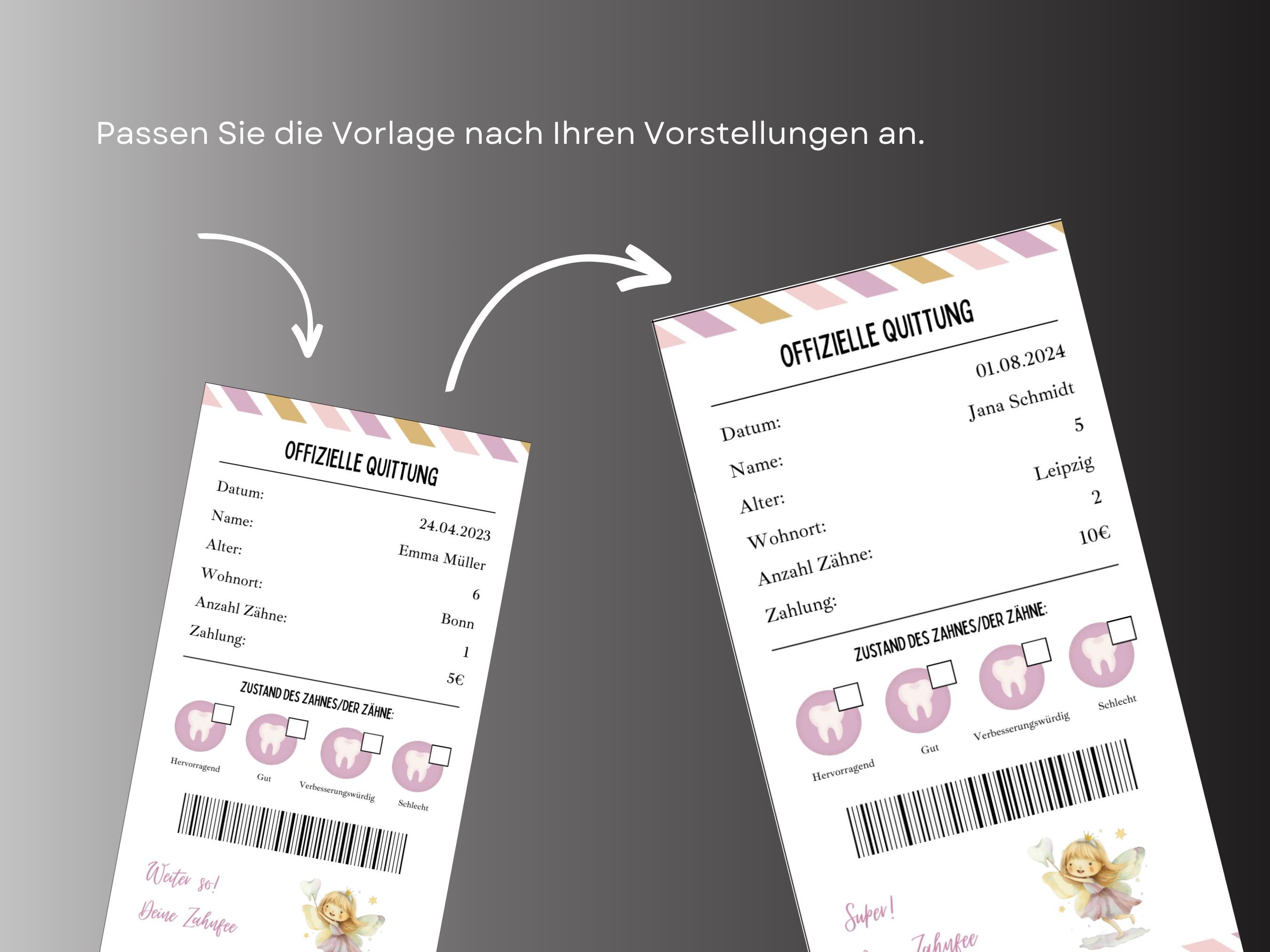 Personalisierbarer Brief von der Zahnfee zum Ausdrucken - Ein ...