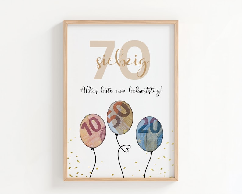 Schone Geldgeschenke Fur 70 Geburtstag Bild