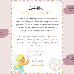 Personalisierbarer Brief von der Zahnfee zum Ausdrucken Ein ...