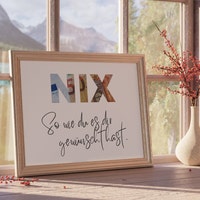 Geldgeschenk NIX, PDF Vorlage zum Ausdrucken, Geburtstagsgeschenk ...