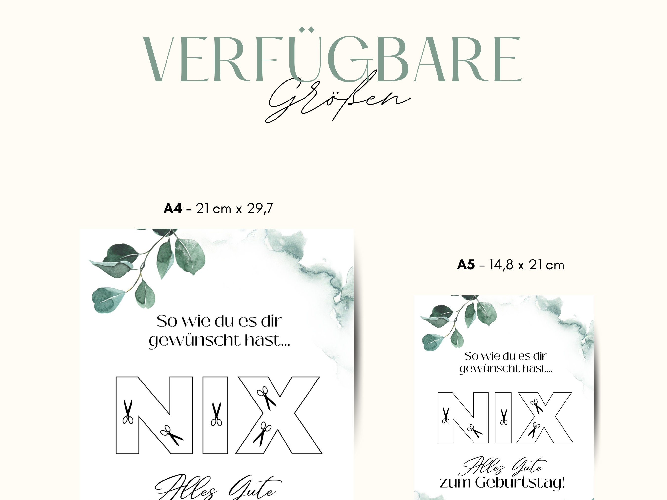 Geldgeschenk nix PDF Vorlage Zum Ausdrucken - Etsy Norway