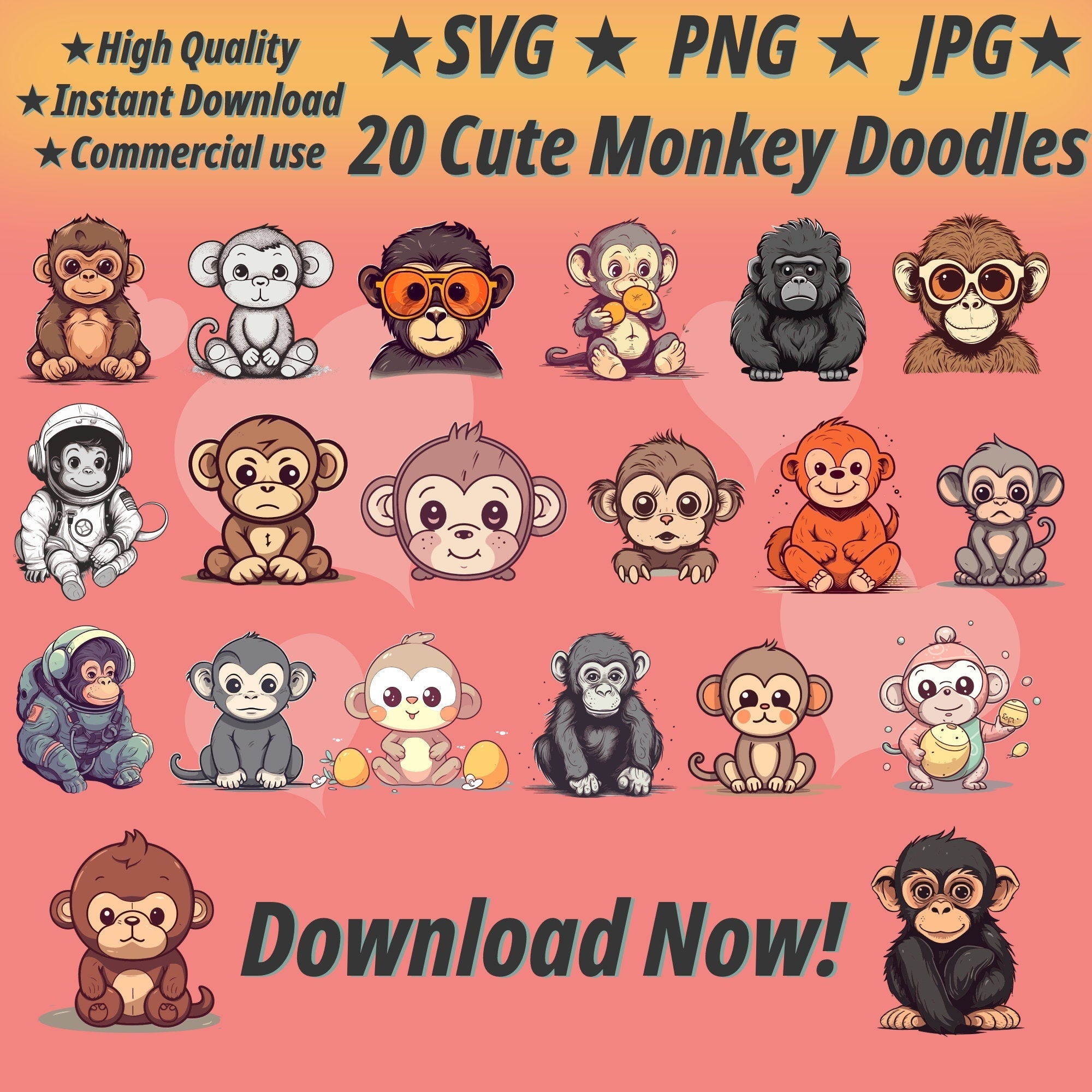 Monday Cute Monkey Doodles