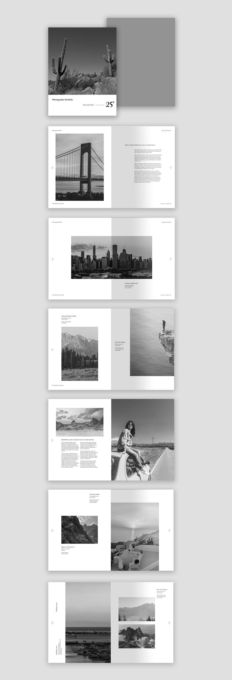Black and White Photography Portfolio, Adobe, Indesign Portfolio ...