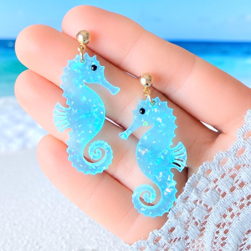 Sparkly Coastal Earrings - Etsy