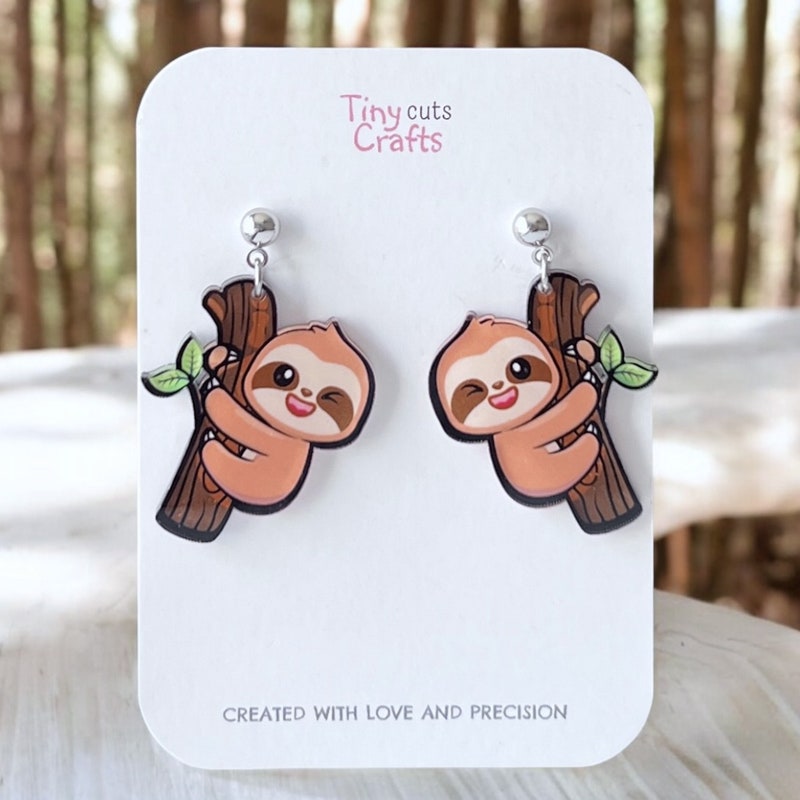 Sloth Earrings - Etsy