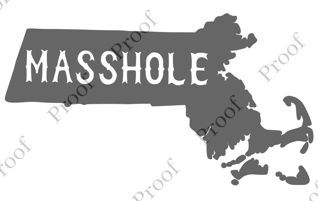 Masshole Vinyl Decal (SVG) - Etsy