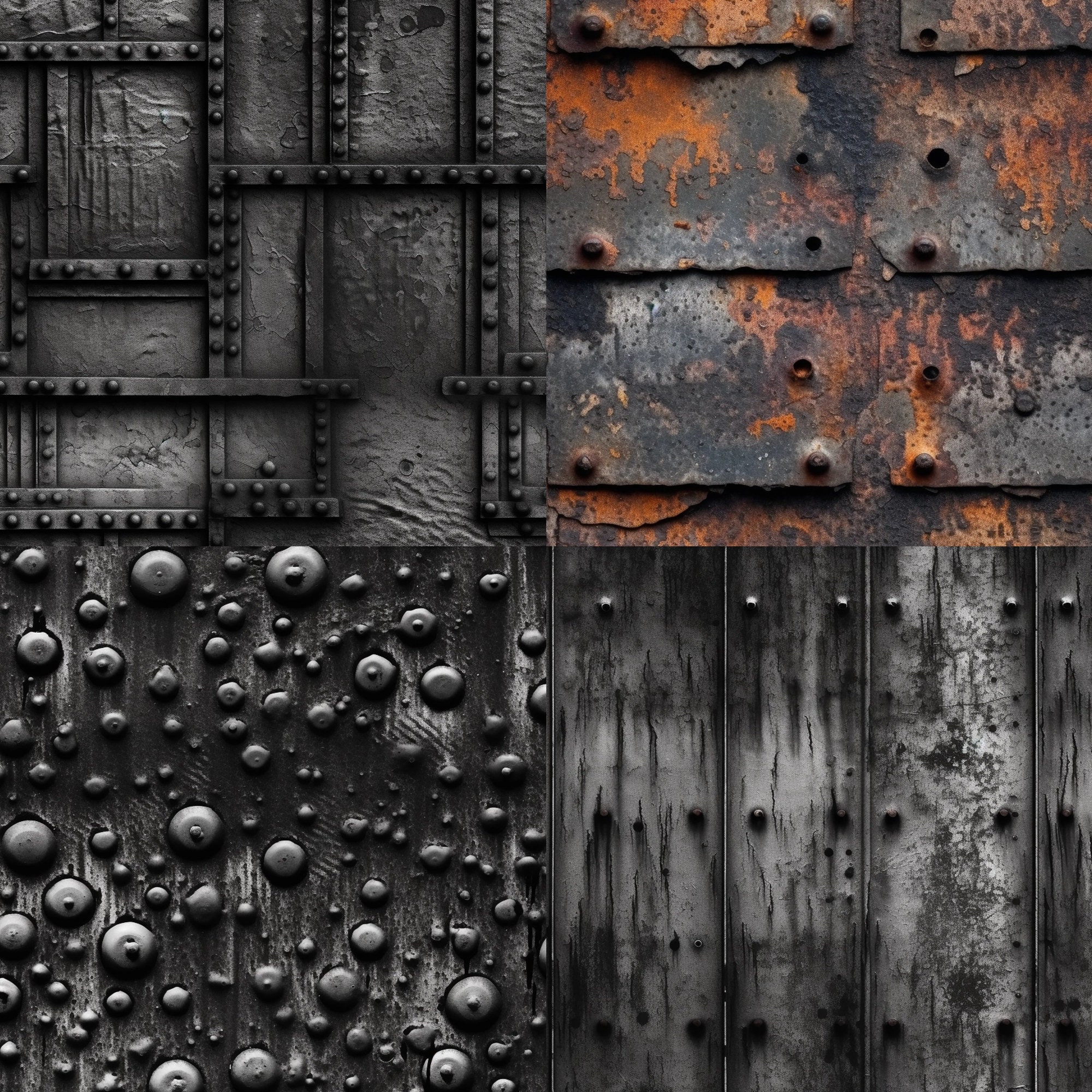 Rusty Metal Seamless Texture, Digital Art, Commercial Use Scrapbooking ...