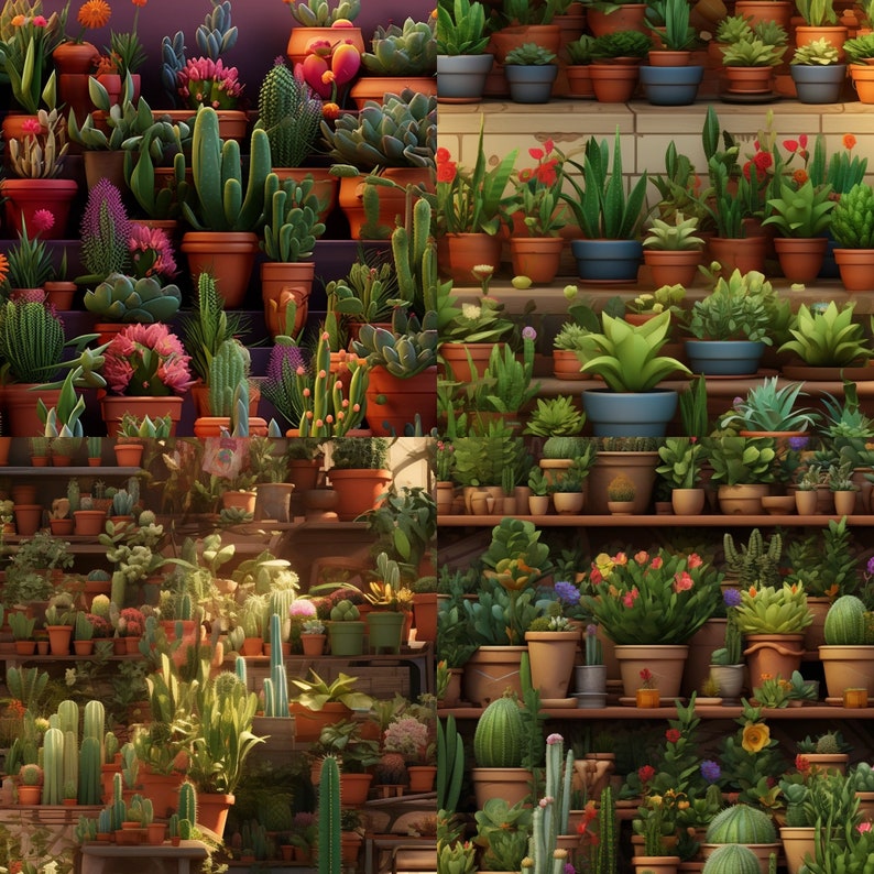 Animated Garden Seamless Pattern, Digital Art, Commercial Use ...