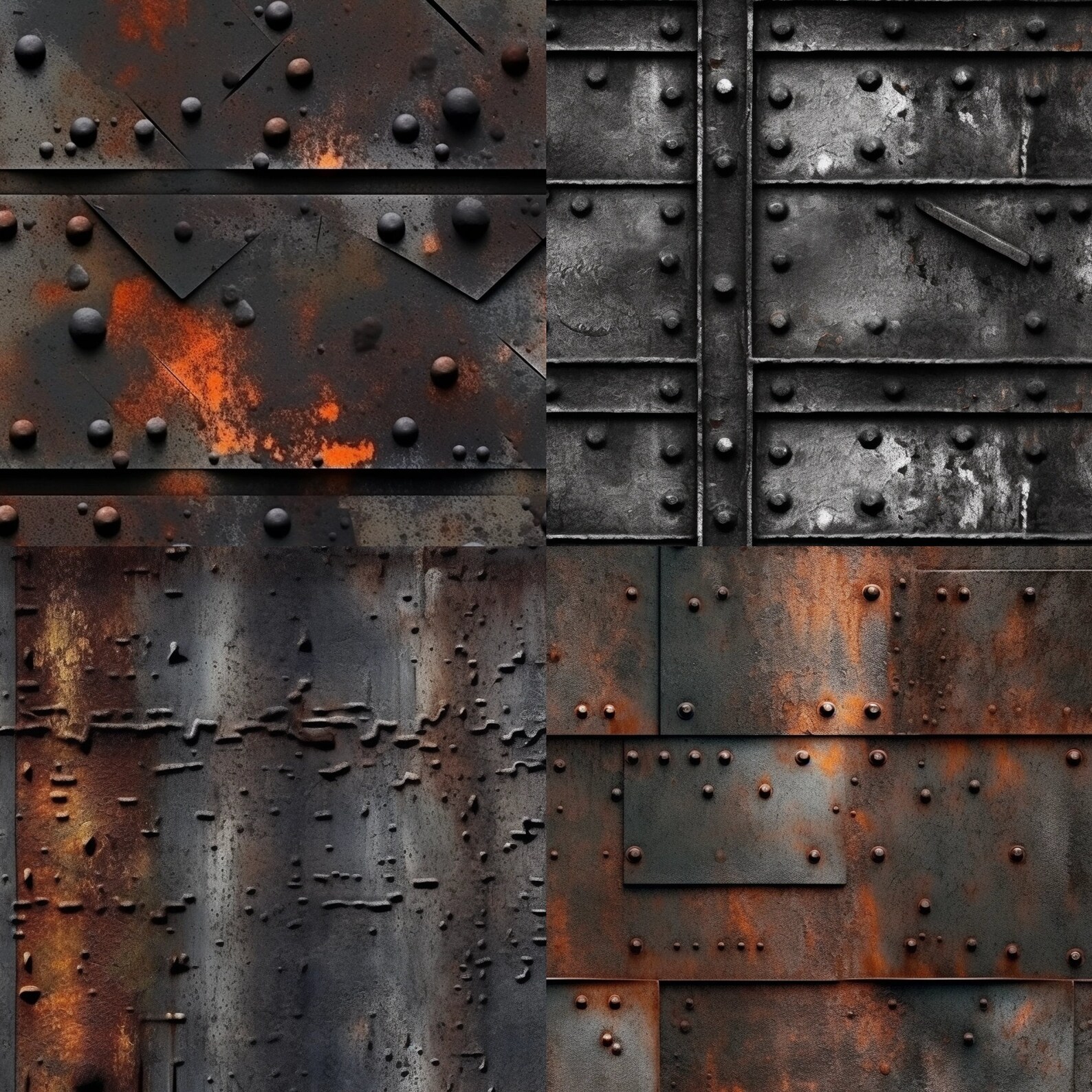 Rusty Metal Seamless Texture, Digital Art, Commercial Use Scrapbooking ...