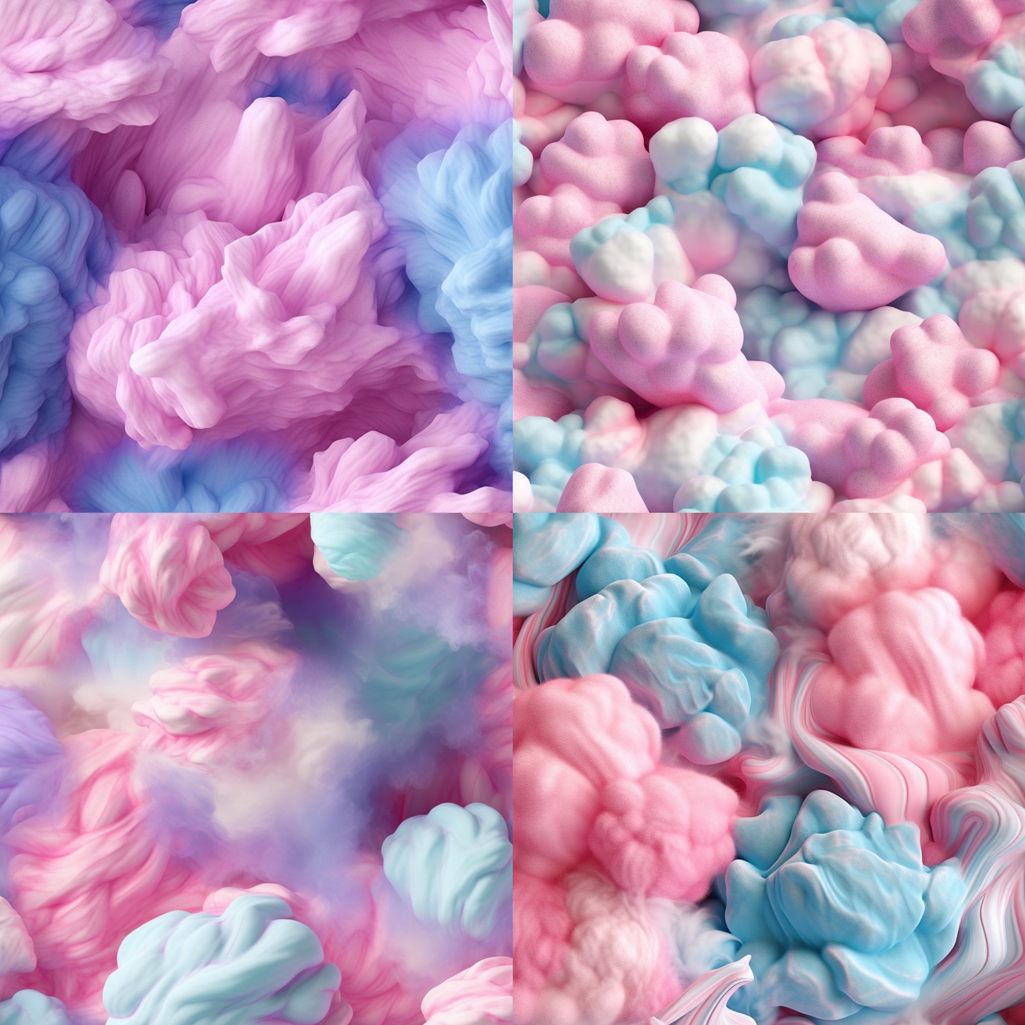 Cotton Candy Seamless Texture, Digital Art, Commercial Use Scrapbooking ...