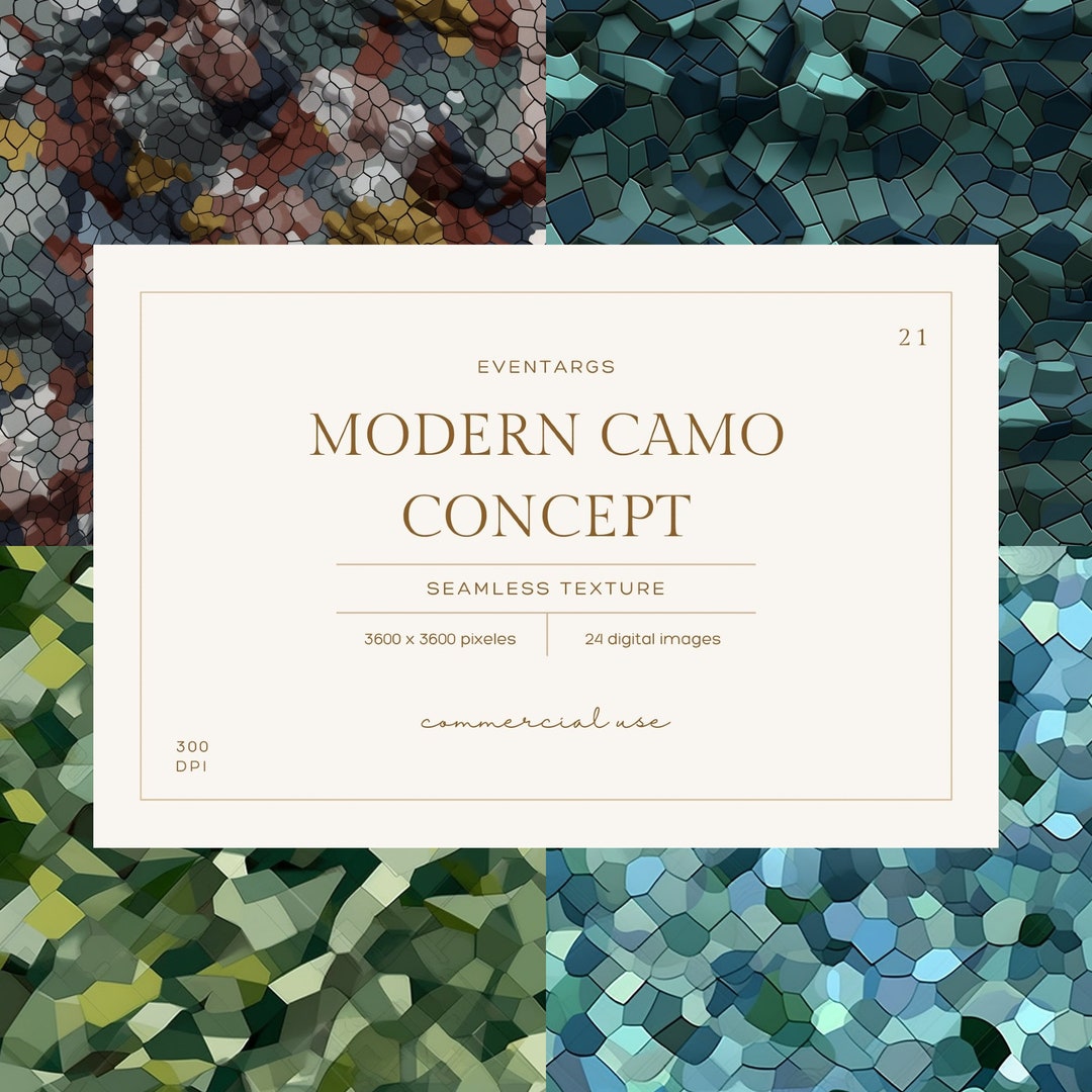 Modern Camouflage Concept, Digital Art, Seamless Pattern, Commercial ...