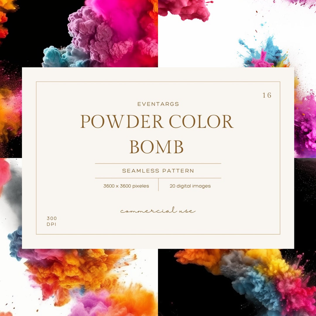 Powder Color Bomb Seamless Pattern, Digital Paper, Abstract Art Digital ...